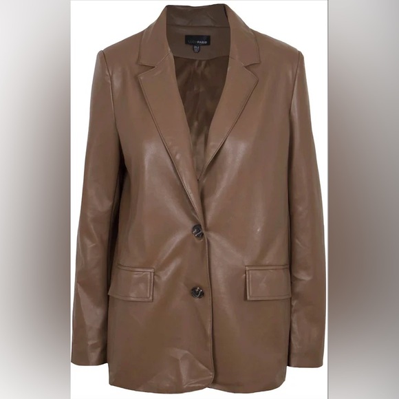 Lucy Paris | Jackets & Coats | Lucy Paris Adler Brown Faux Leather ...